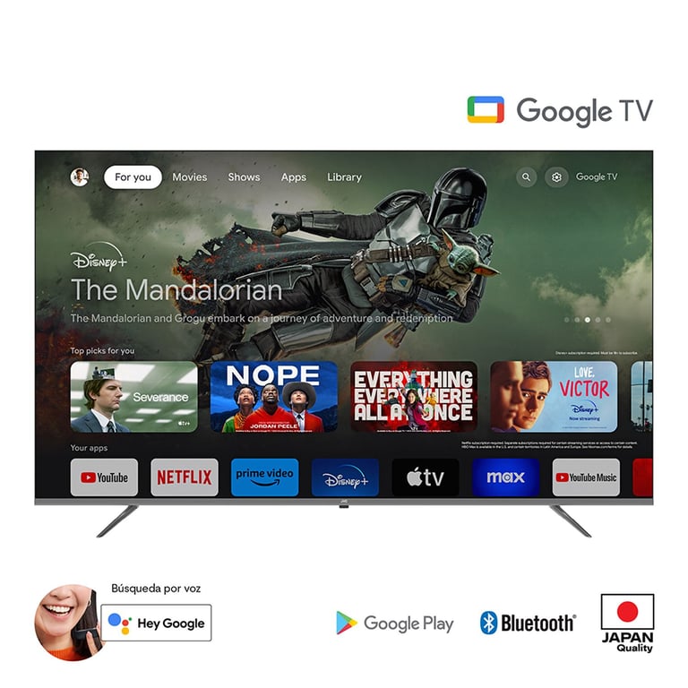 Televisor JVC 75" UHD 4K Google TV LT-75KB538 JVC | falabella.com
