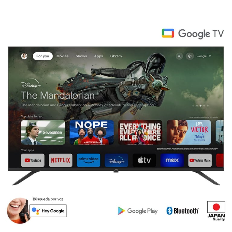 Televisor JVC 50" UHD 4K Google TV LT-50KB538 JVC | falabella.com