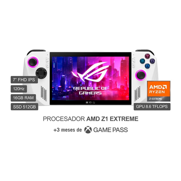 Rog Ally Z1 Extreme Amd Ryzen Z1 Extreme 512gbssd 16gb Ram 7" Fhd ASUS ...