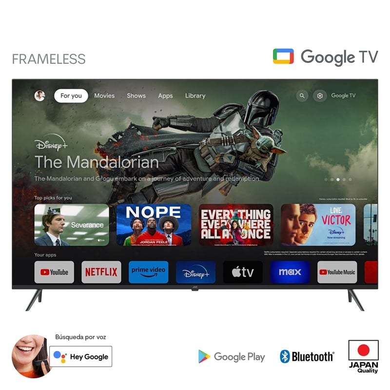 Televisor Jvc 70" Isdbt 4k Uhd Google Tv Os JVC | falabella.com