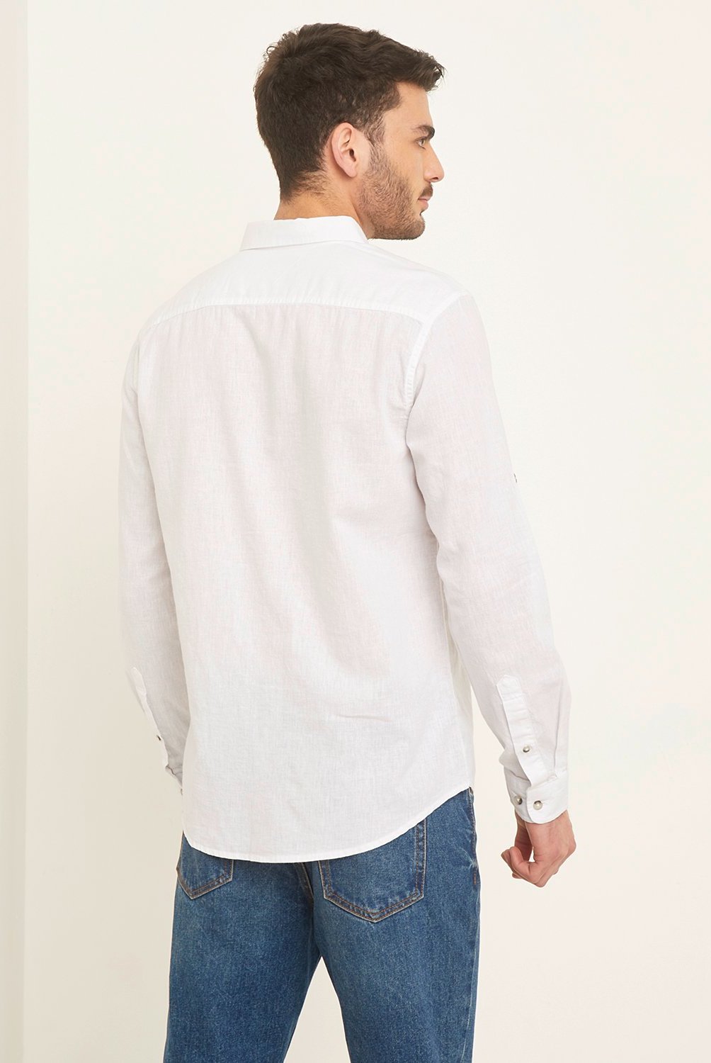 Camisa Basement Manga Larga Lino Clásica BASEMENT | falabella.com