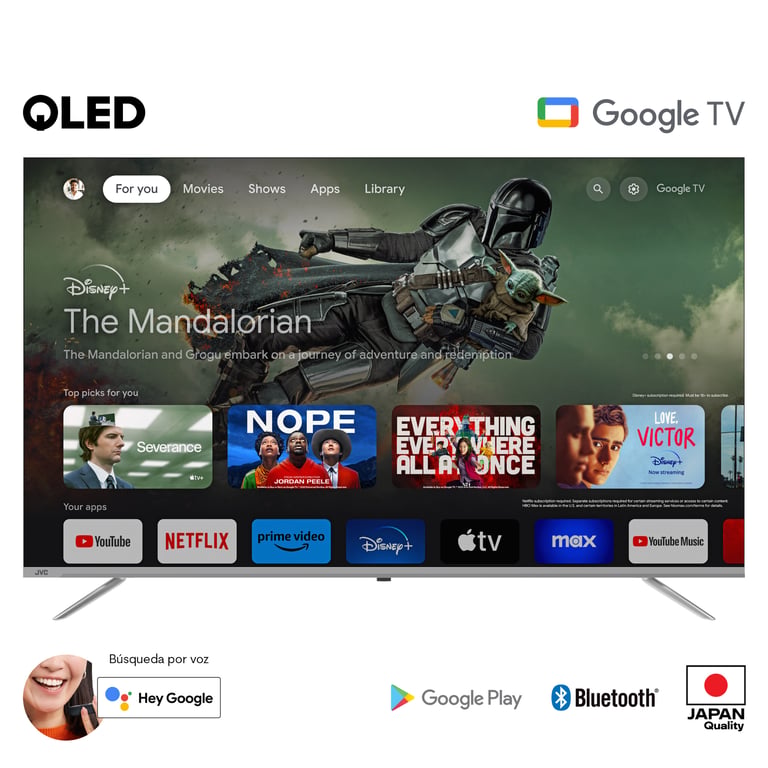 Televisor Jvc 58" Qled 4k Frameless Google Tv JVC | falabella.com