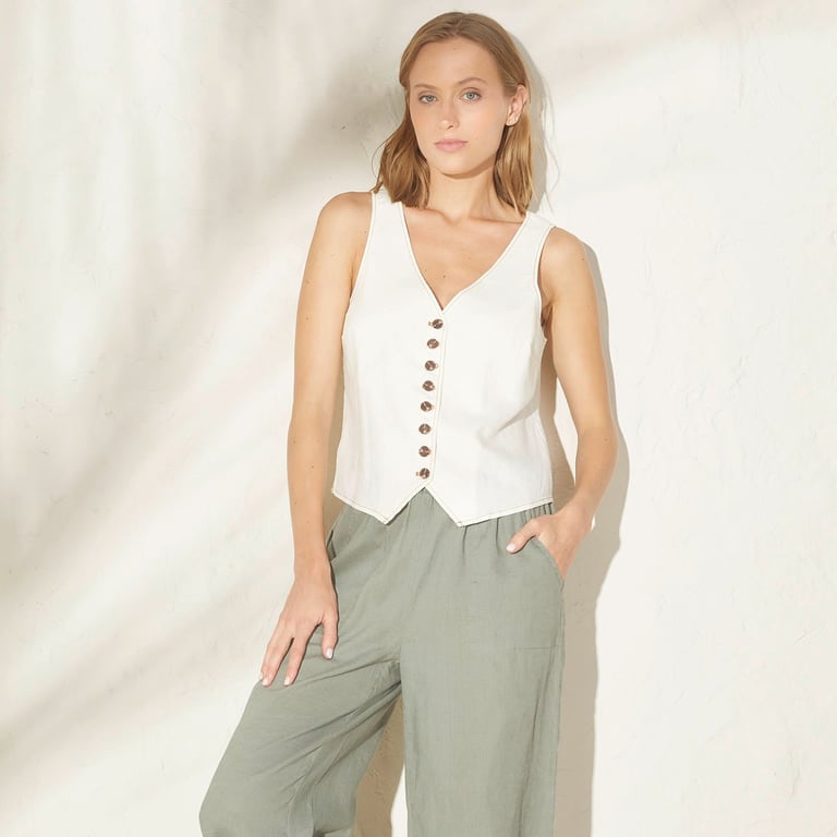 Chaleco Lino Mujer Basement BASEMENT | falabella.com