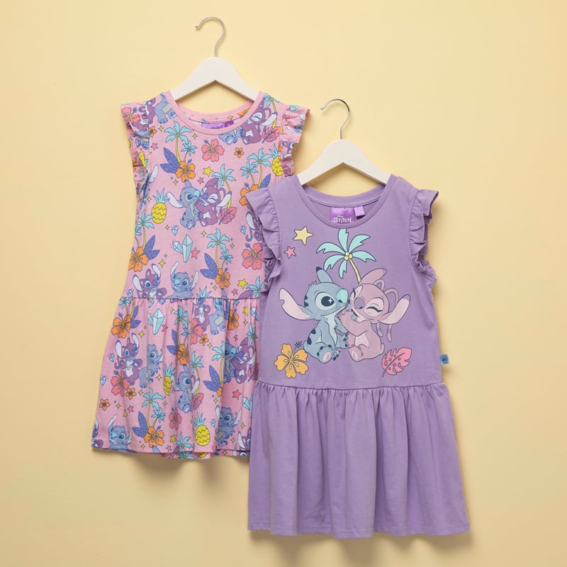 Vestido Niña X2 Algodón Lilo Y Stitch DISNEY | falabella.com