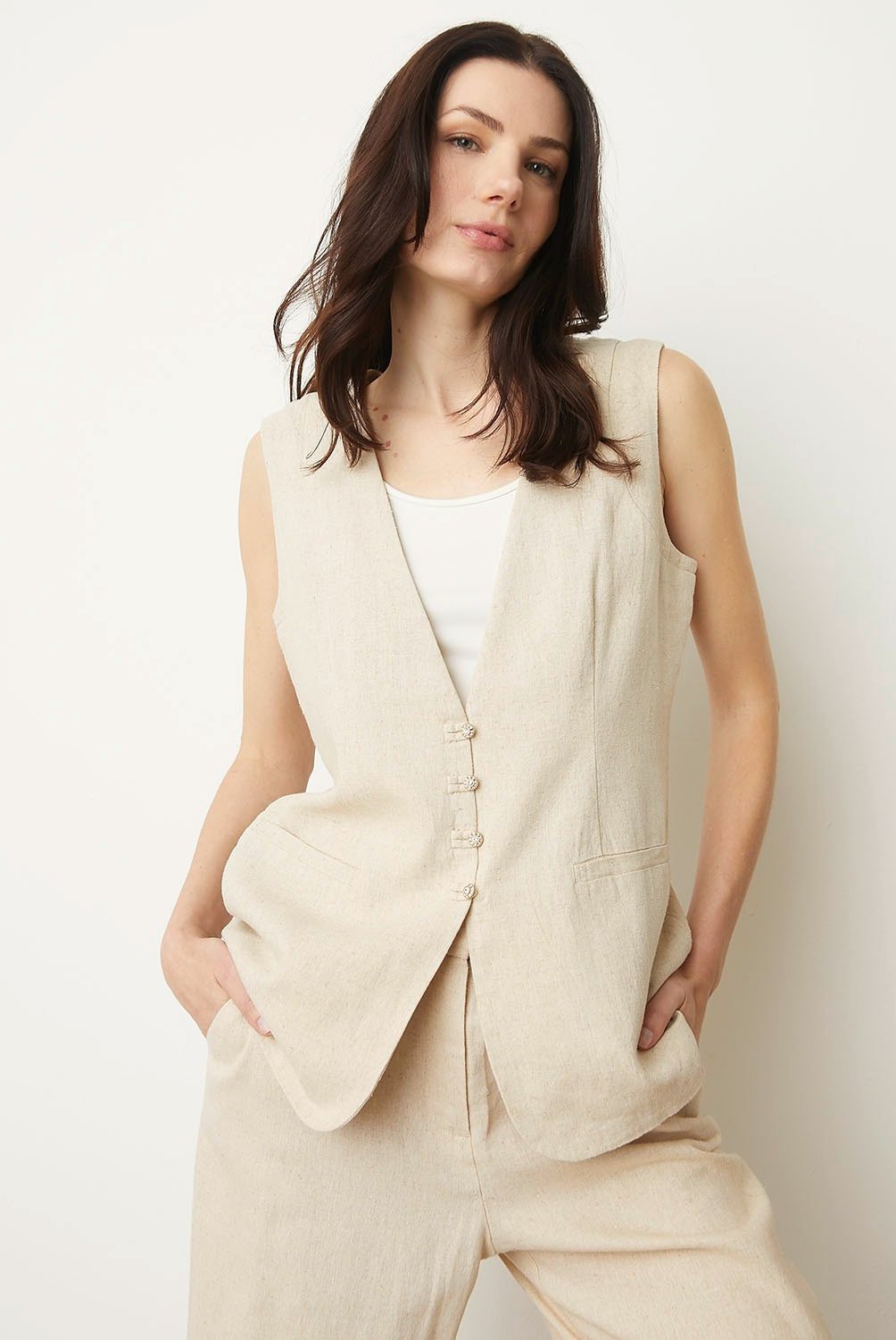 Chaleco Lino Mujer Apology APOLOGY | falabella.com