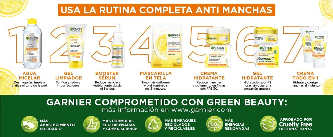 Gel Limpiador Garnier Express Aclara Vitamina C 150 Ml GARNIER ...