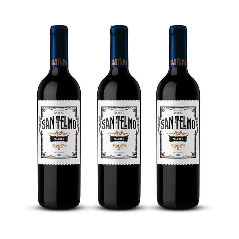 Pack de 3 Vino Malbec X 750Ml San Telmo | falabella.com