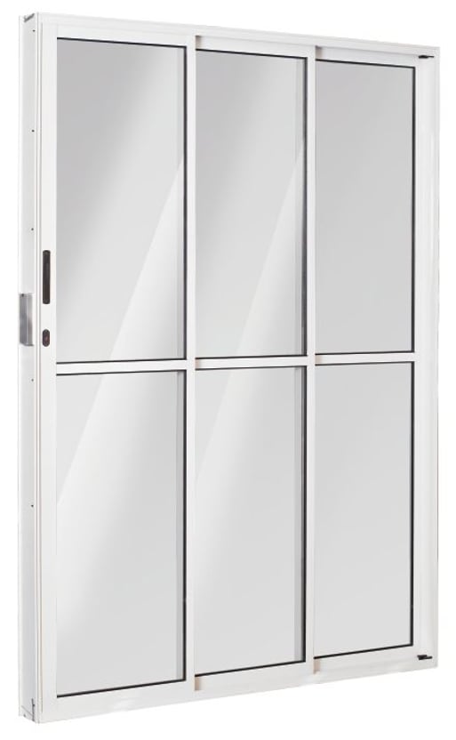 Porta de Correr de 3 Folhas em Alumínio com Abertura Lado Direito ...