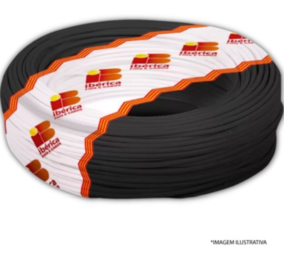 Cabo Flexível 10mm2 Preto Rolo 100M - Sodimac.com.br