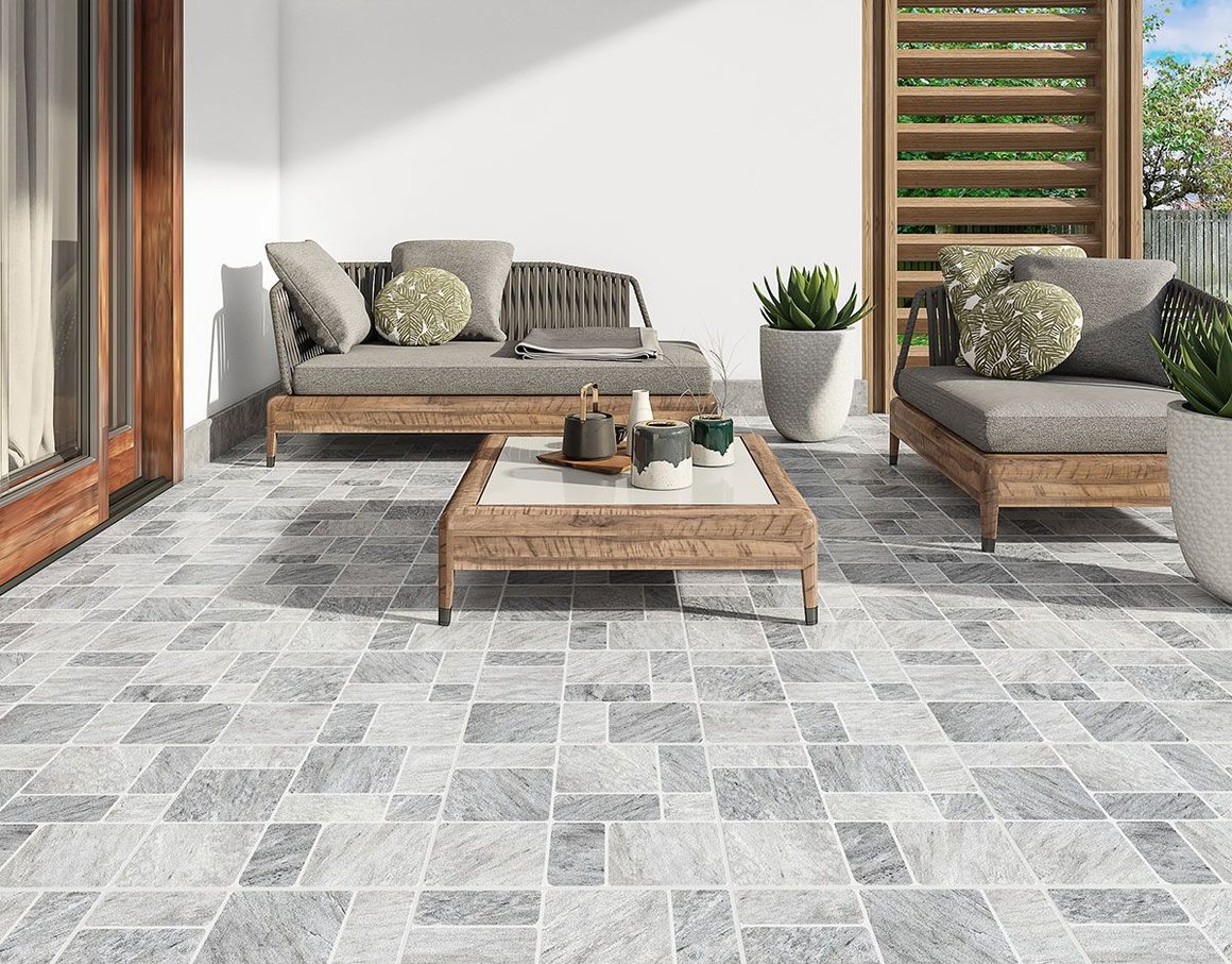 Piso Cerâmico Sevilha Externo 45X45cm Caixa 2,00m² Bold Cinza Holztek ...
