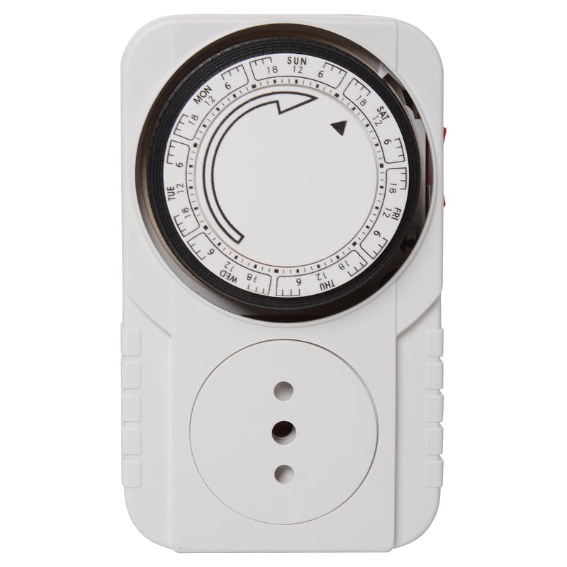 Timer analogo enchufable semanal manual mecánico | Sodimac - Falabella