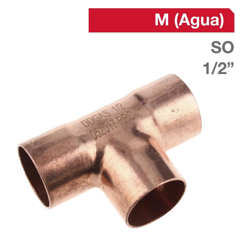 Tee Cobre SO 1/2" 1u | Sodimac - Falabella