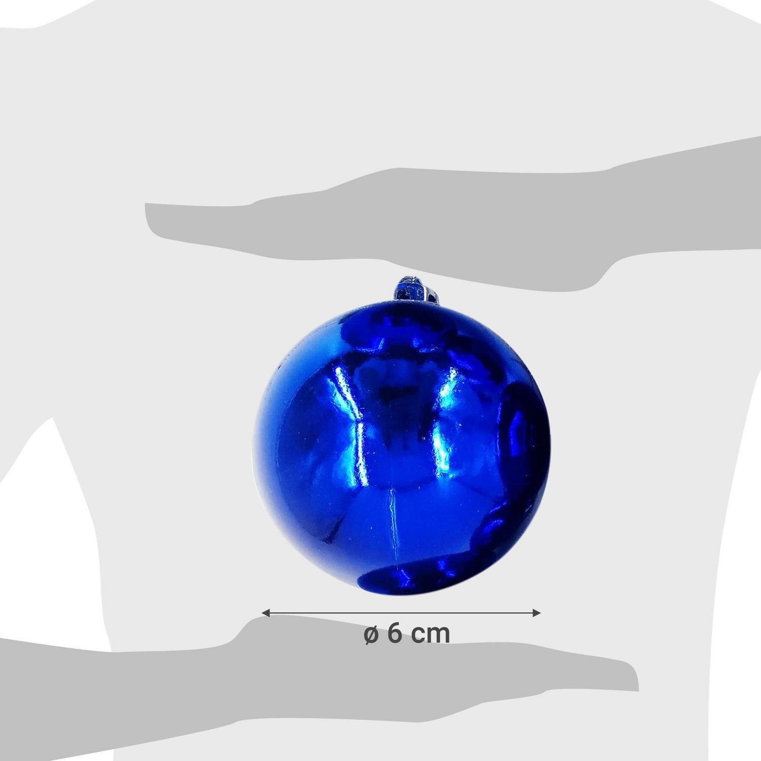 Esferas 6 cm azul brillo x12 | Sodimac - Falabella