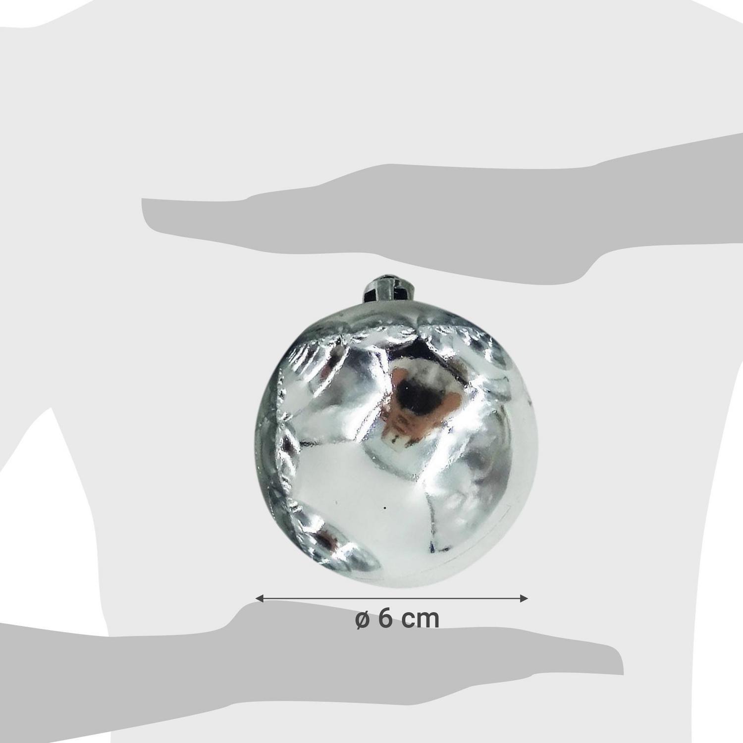 Esferas 6 cm plata brillo x12 | Sodimac - Falabella