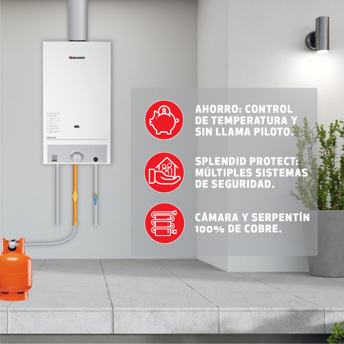 Calefont Gas Natural 13 Litros Tiro Natural Ionizado | Sodimac - Falabella