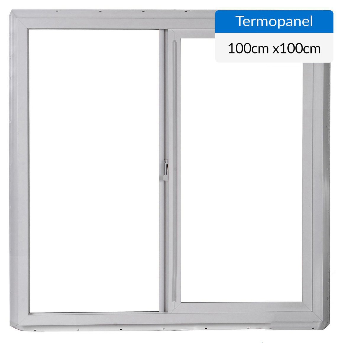 Ventana termopanel PVC 100x100 cm blanco corredera | Sodimac - Falabella