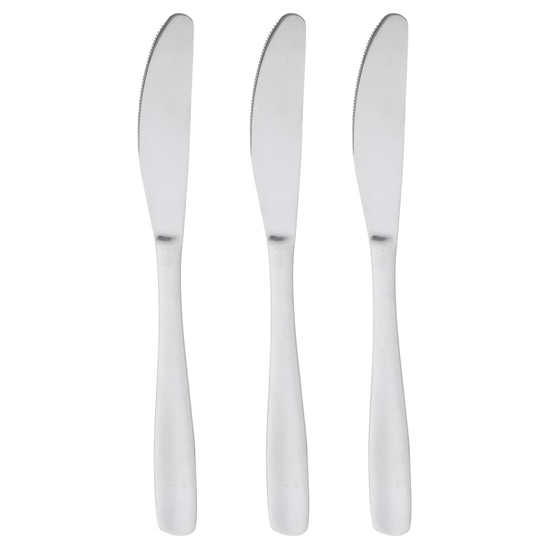 Set de cuchillos para postre acero inoxidable 3 unidades plateado ...