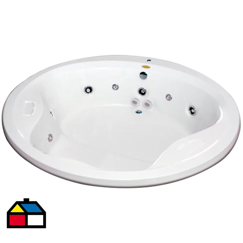 Tina Hidromasaje 180 x 51 cm Luxura Derecha 9 Jets | Sodimac - Falabella