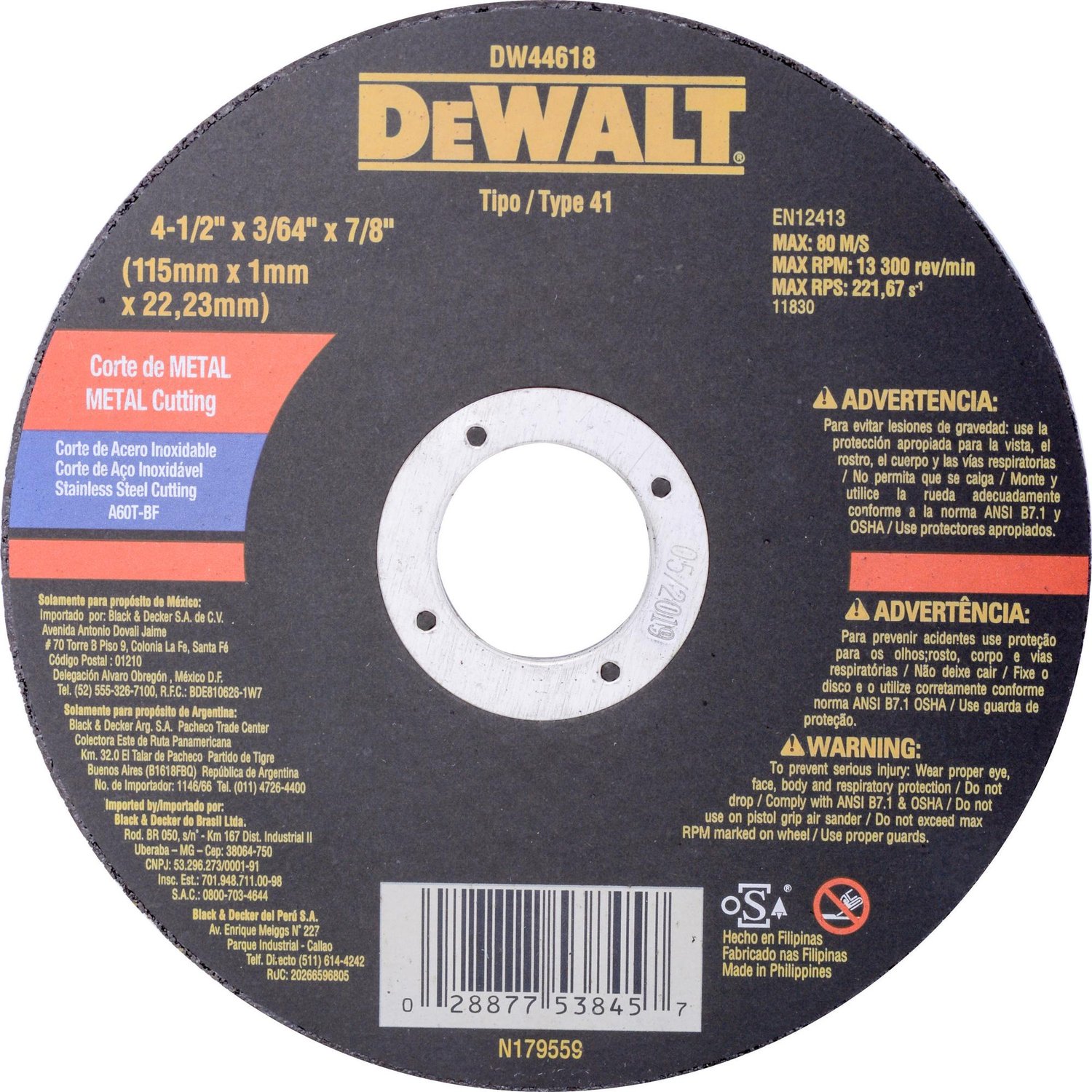 Set de discos de corte 4,5" óxido de aluminio 5 unidades | Sodimac ...