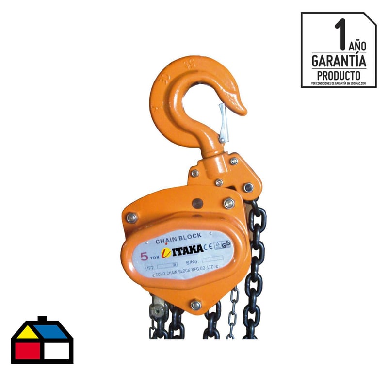 Tecle cadena 5 toneladas | Sodimac Chile