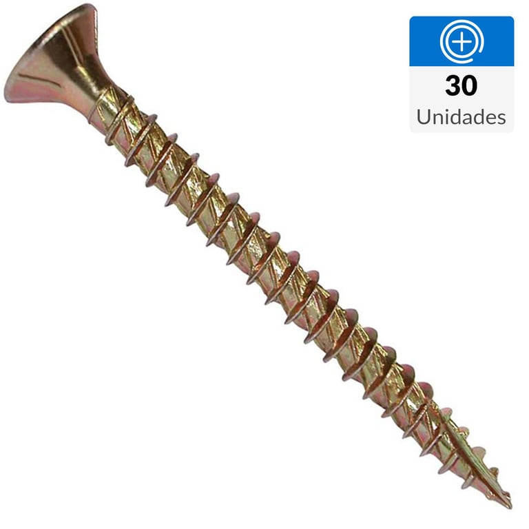 Set Tornillo Turbo/Tapas/Punta Madera Cabeza Phillips Madera 50 mm 4.5 mm 30 Unidades | Sodimac ...