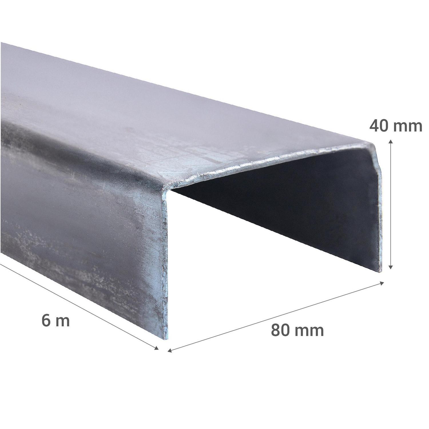 Perfil Canal Acero 80x40x2mm 6 m | Sodimac - Falabella