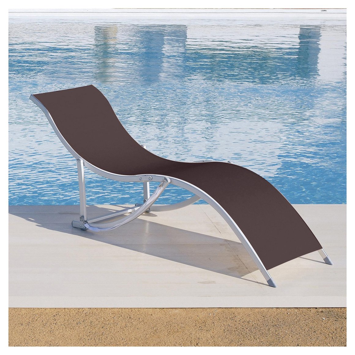 Reposera Sky Textileno Chocolate | Sodimac - Falabella