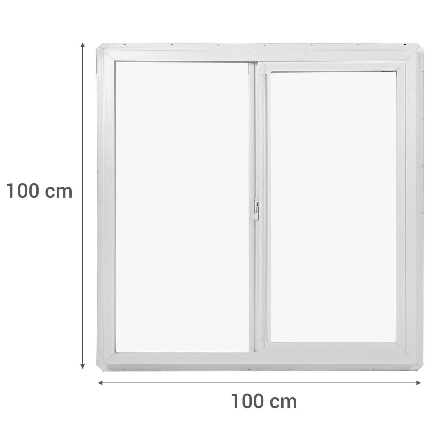 Ventana PVC 100x100 cm monolítico blanco corredera | Sodimac - Falabella