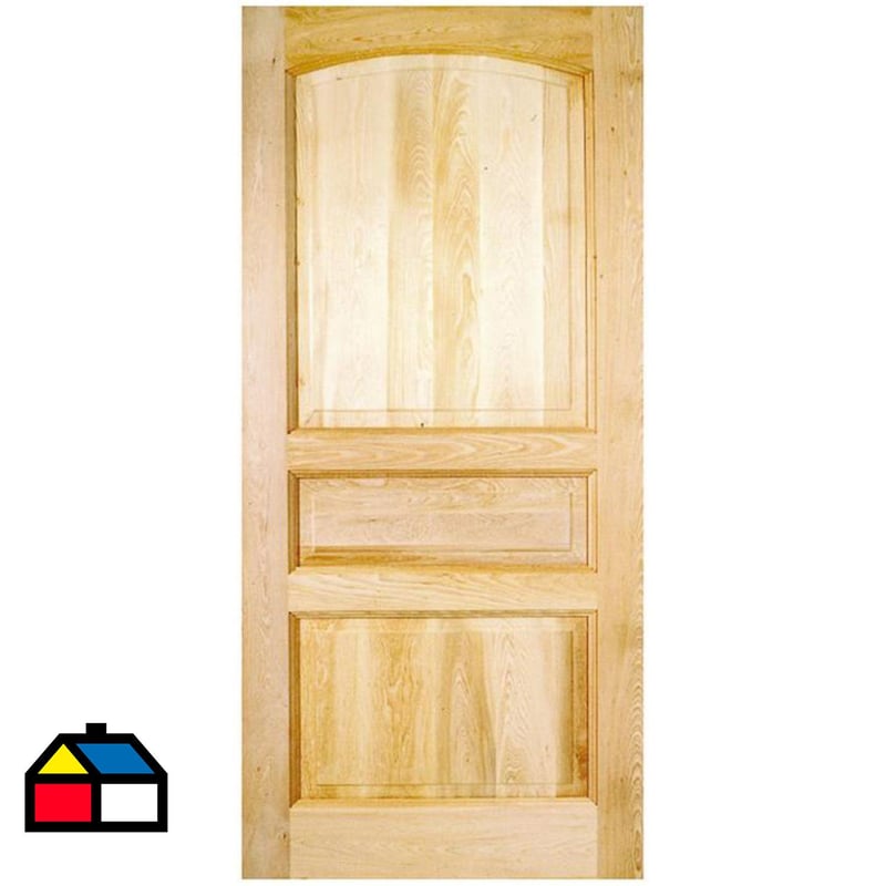 Puerta Exterior Madera pino oregón 75x200 cm Puyehue 121 Natural ...