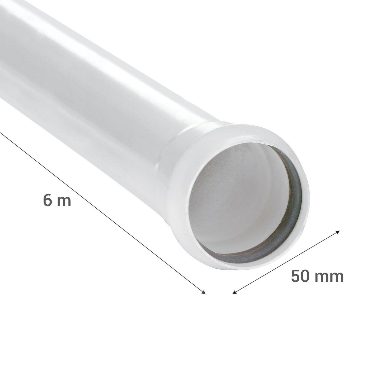 Tubo Sanitario con Goma PVC Agua 50 mmx6 m | Sodimac - Falabella