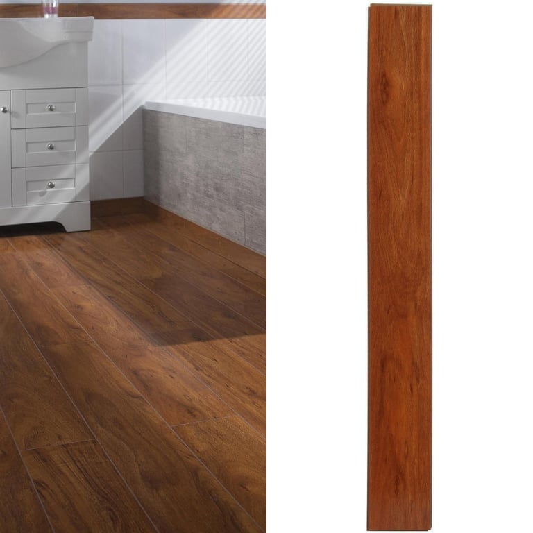 Piso Flotante 8 mm Teca Balmy Café 2.586 m2 | Sodimac - Falabella