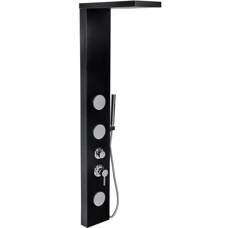 Columna para ducha 148x20 cm 3 jets negro | Sodimac - Falabella