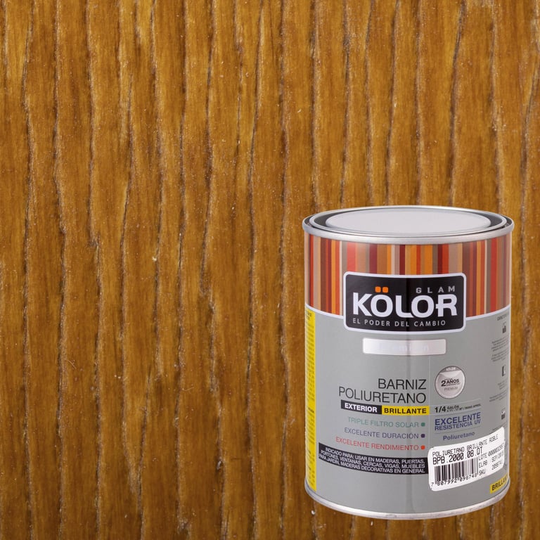 Barniz Poliuretano Brillante 0.25 galón(es) Roble | Sodimac - Falabella