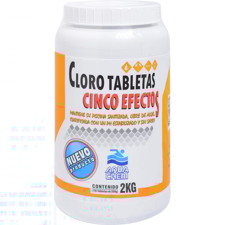 Cloro para Piscinas Tableta 2 kg Frasco (plástico/vidrio) | Sodimac ...