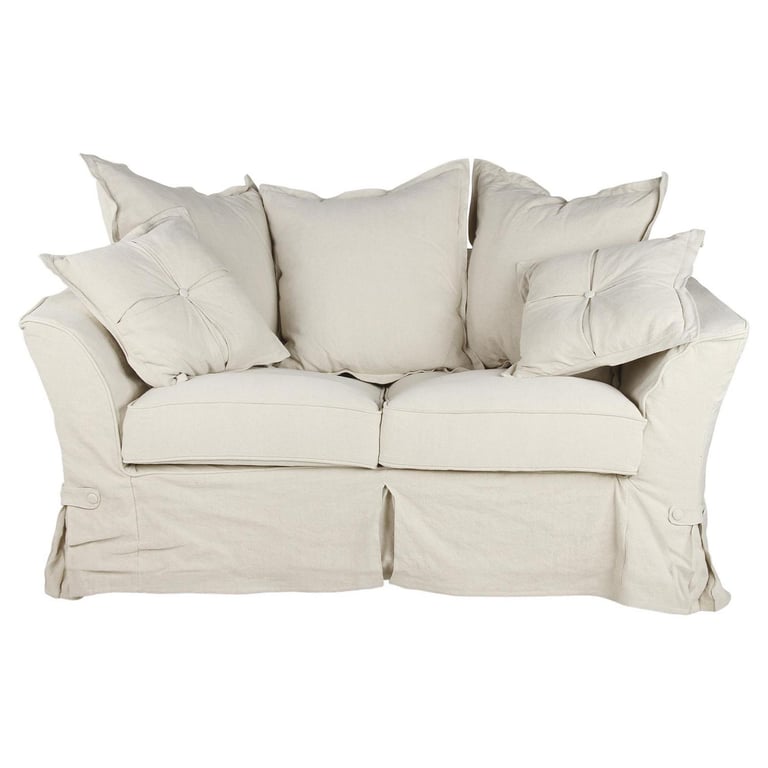 Sofá 2 cuerpos Lary 160x90x94 cm Beige | Sodimac - Falabella