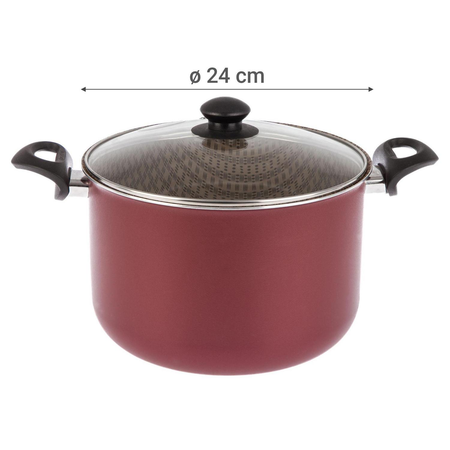 Olla de Aluminio 24 cm 7,5 Lts Rojo | Sodimac - Falabella