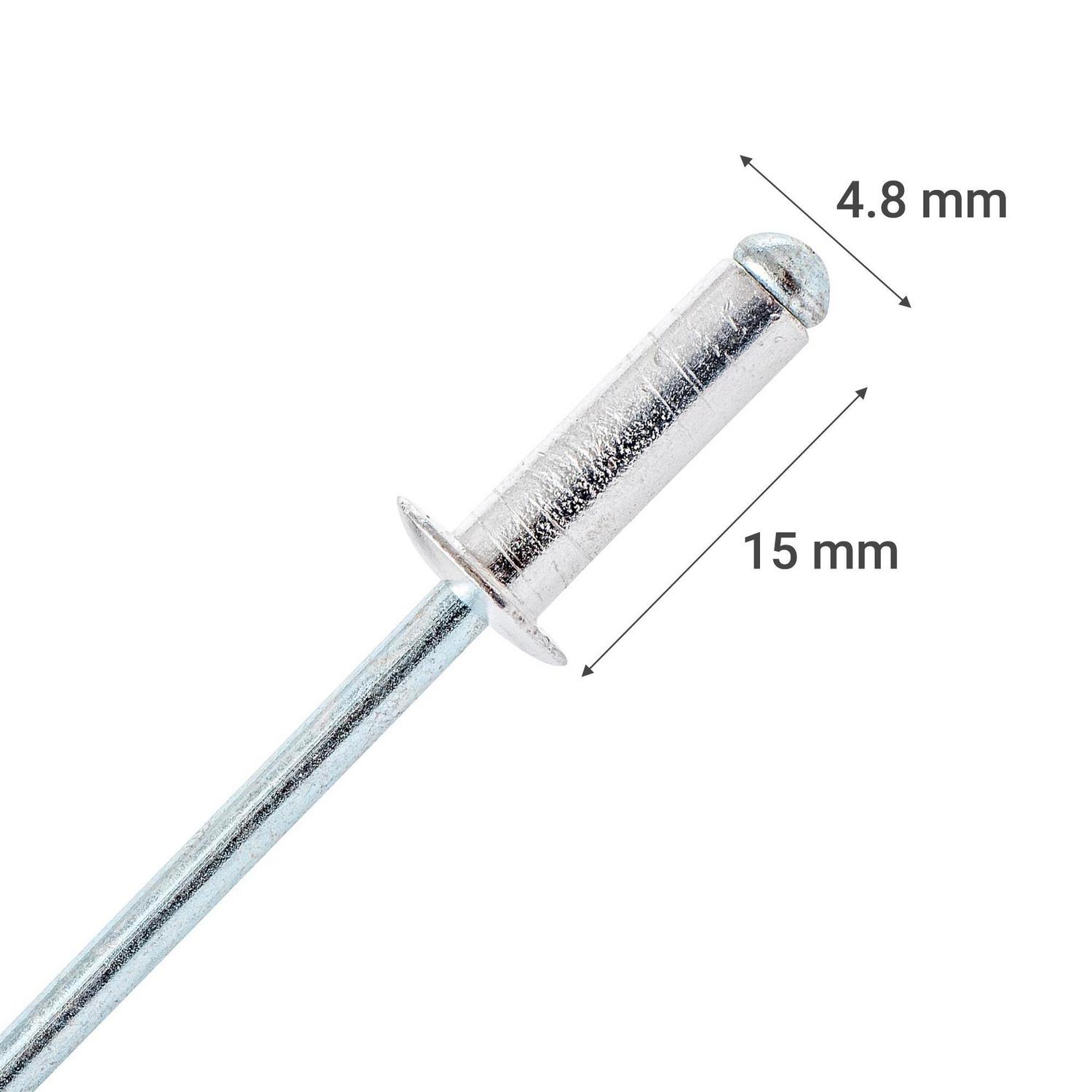 Remache tipo pop 4,8x15 mm 100 unidades | Sodimac - Falabella