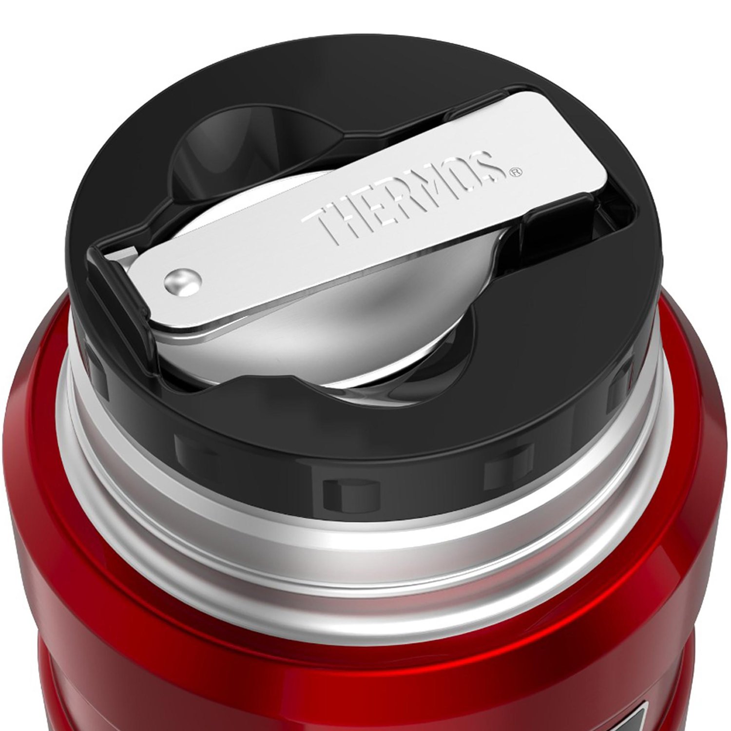 Termo para Comida 470 ml Acero Inoxidable Rojo/ Plateado | Sodimac ...