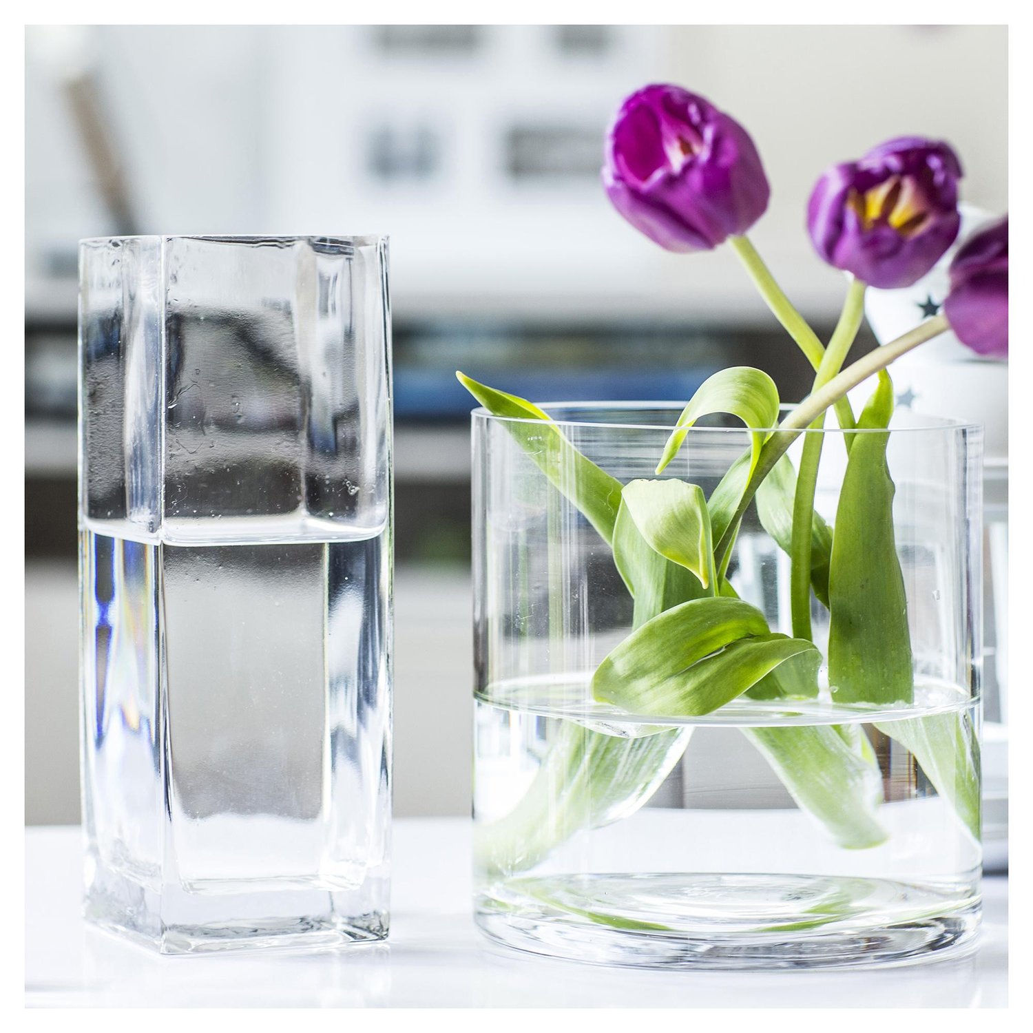 Florero 20x7x7 cm vidrio Transparente | Sodimac - Falabella