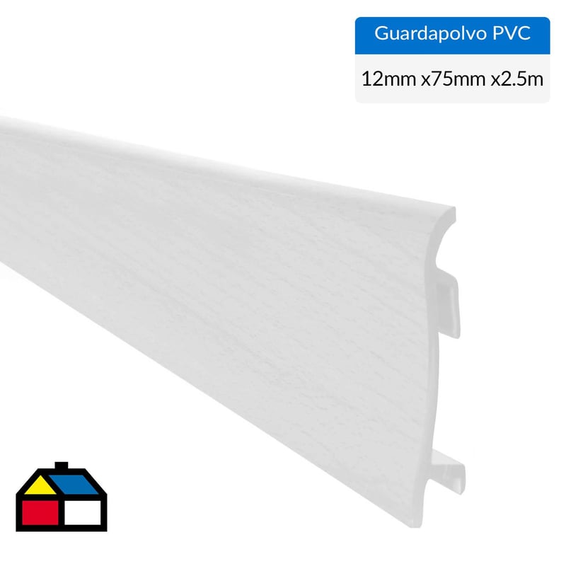 Guardapolvo pvc VO DV75 2,5X75MM blanco | Sodimac - Falabella