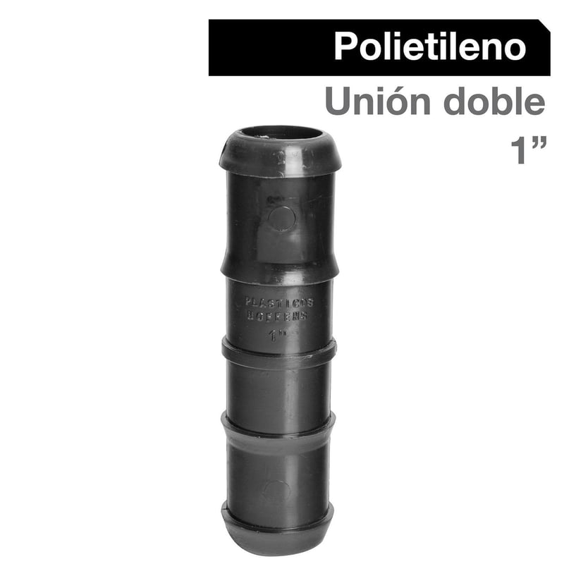 Union Doble Polietileno 1" Negro 1u | Sodimac Chile