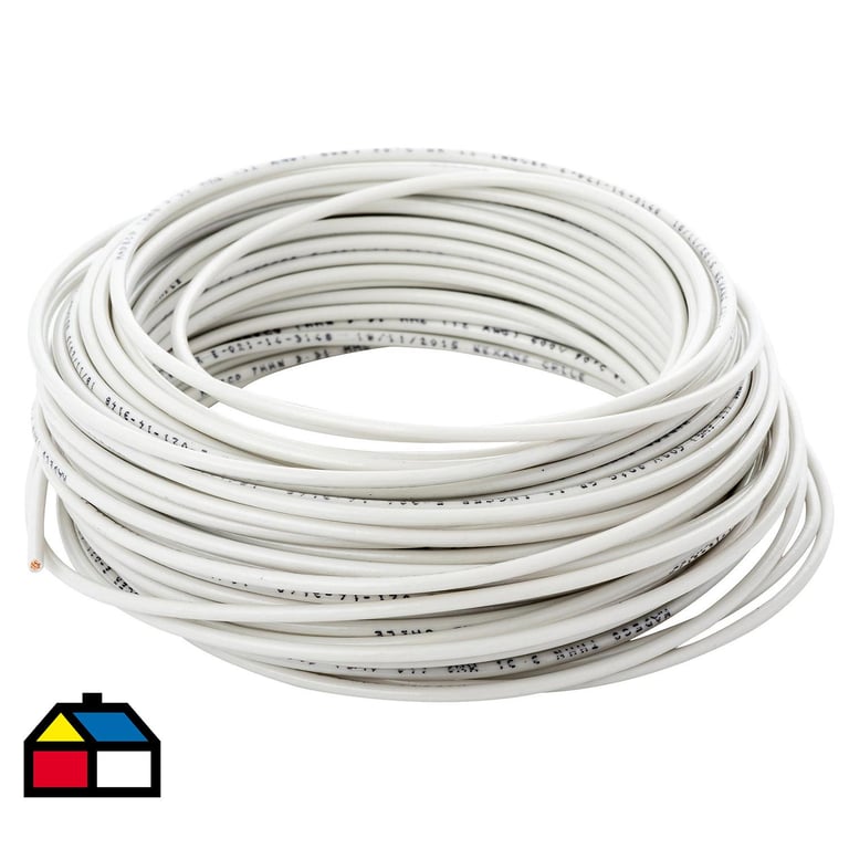 Cable eléctrico (Thhn) 12 Awg 25 m Blanco | Sodimac - Falabella