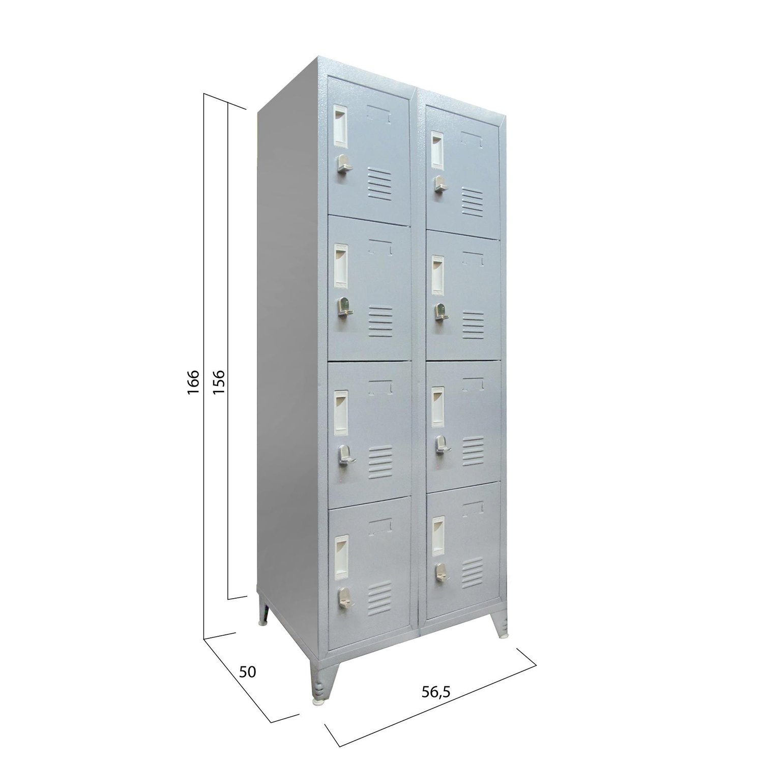 Locker con Portacandado 8 Puerta(s) 50x166x56,5 cm Gris | Sodimac ...