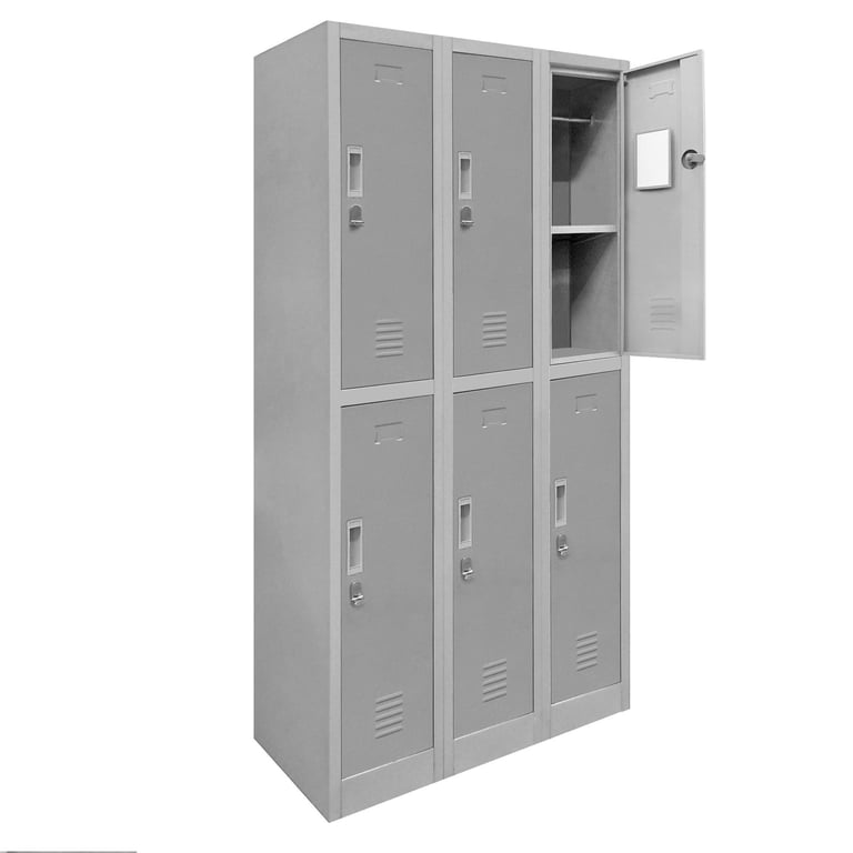 Locker de Oficina con Portacandado 6 Puerta(s) 6 Repisa(s) 50xx83 cm ...