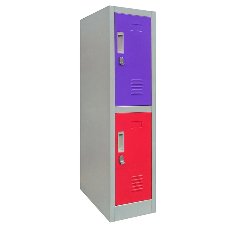 Locker de Oficina con Portacandado 2 Puerta(s) 2 Repisa(s) 50xx28 cm ...