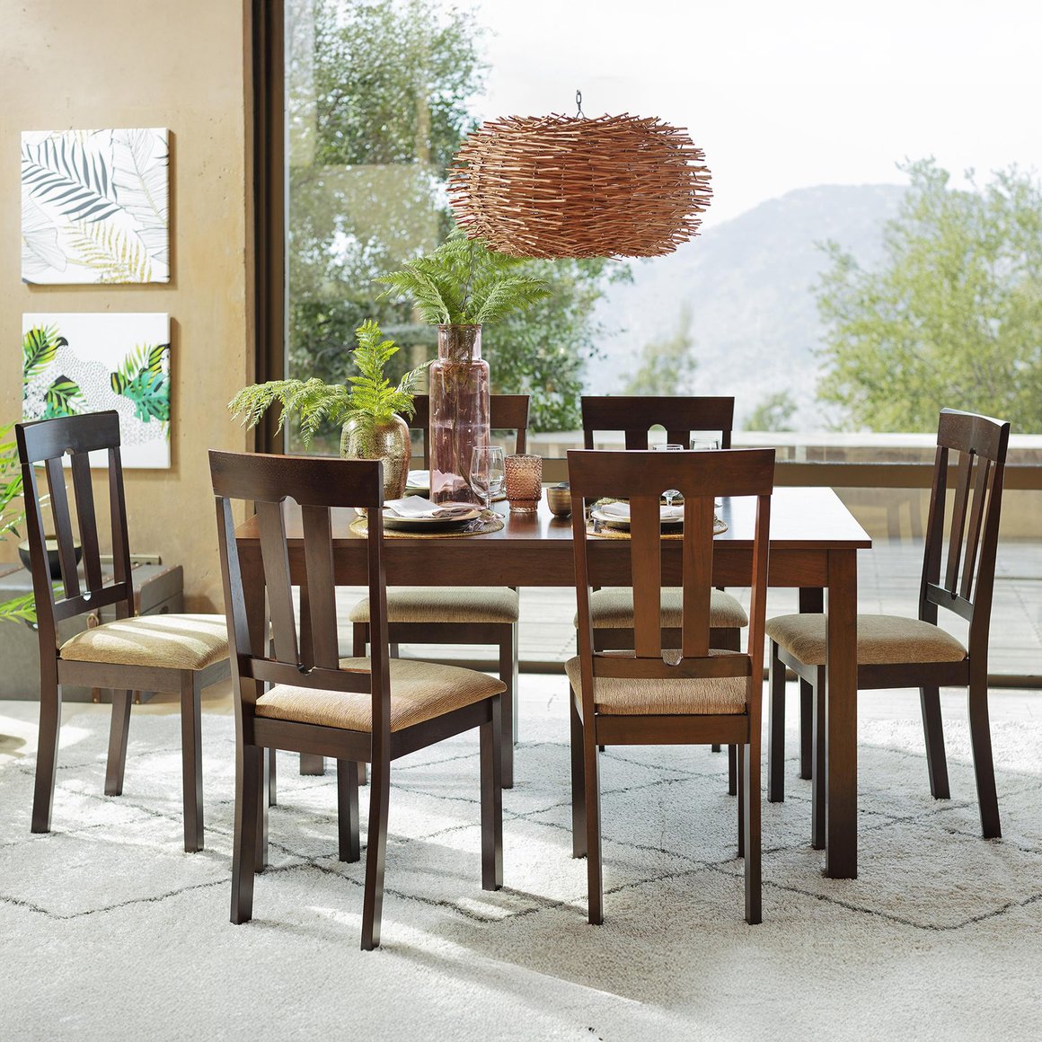 Comedor Louis 6 Sillas Mesa Rectangular 90x94x140 cm Capuccino ...