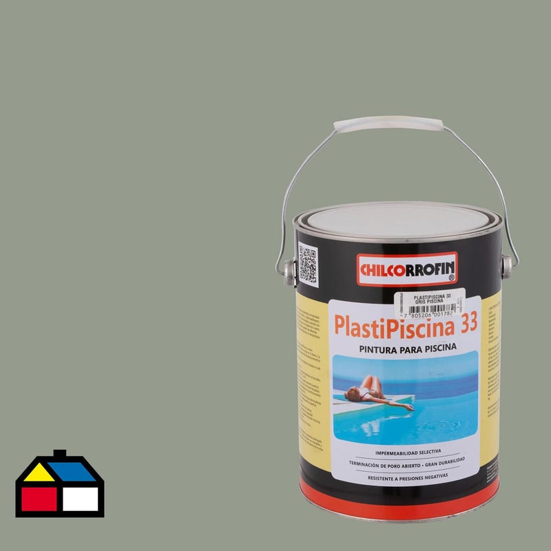 Plastipiscina 33 gris piscina | Sodimac - Falabella