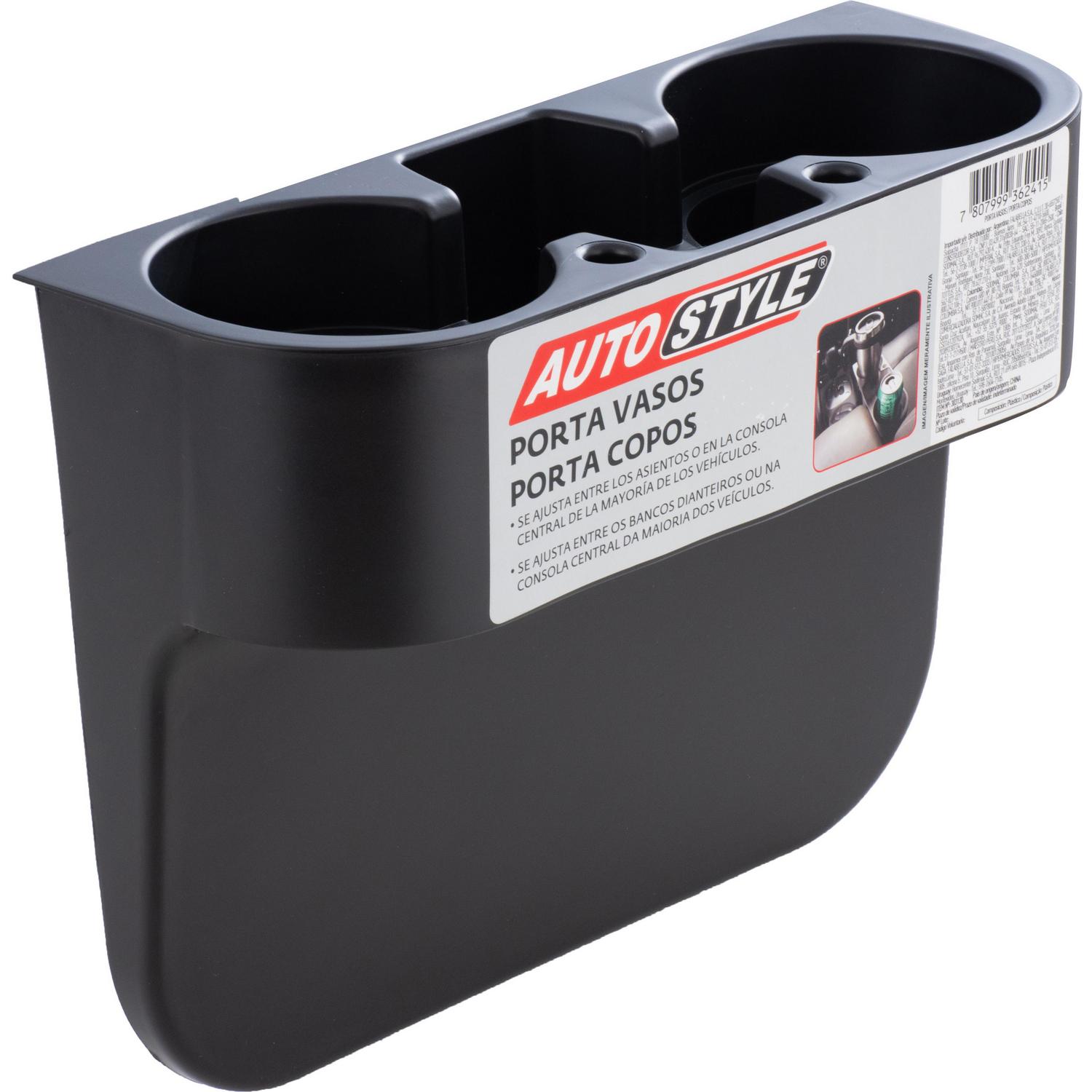 Posavasos doble para auto plástico 28x9,5x20 cm negro | Sodimac - Falabella