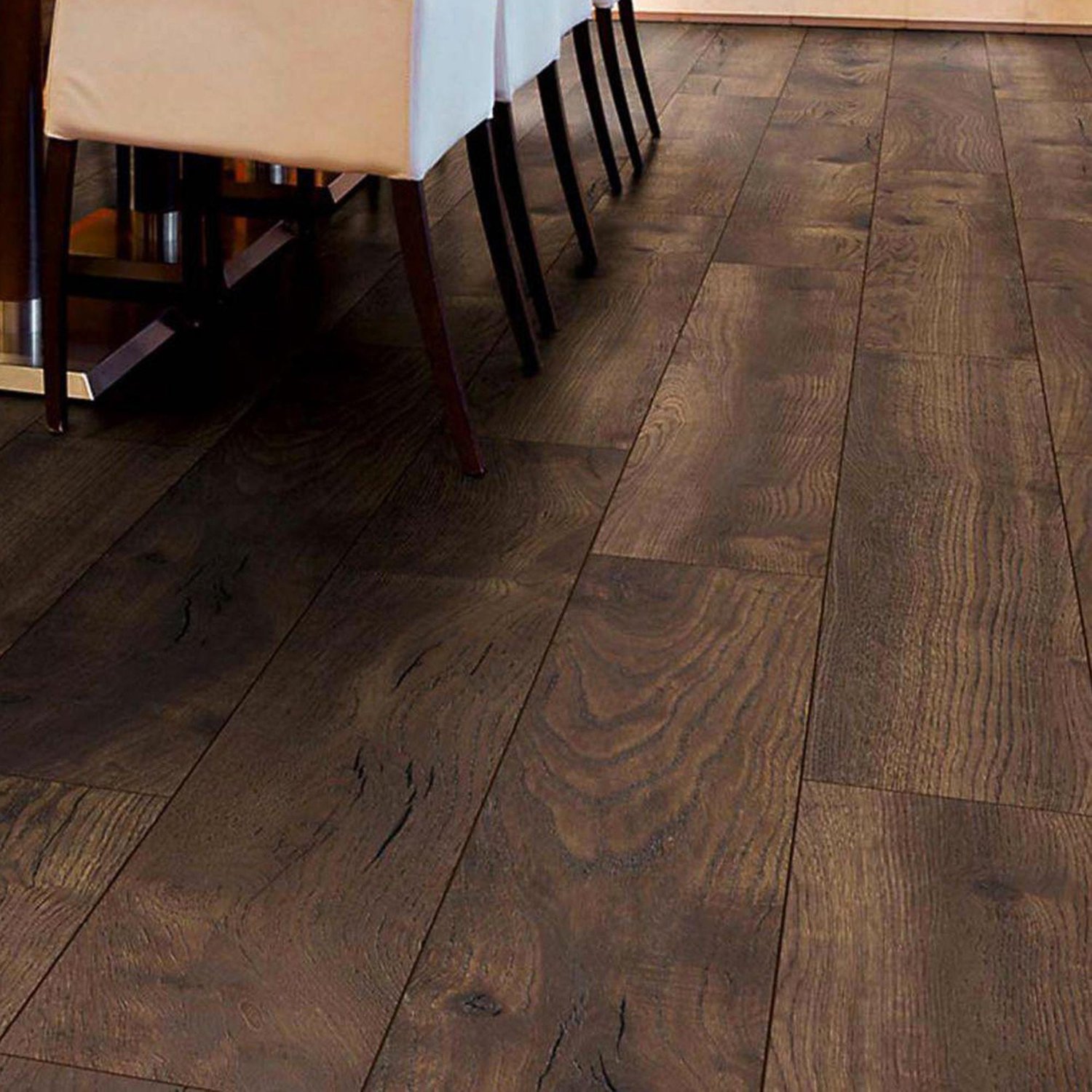 Piso Laminado 10 mm Petterson Dark Café 2.02 m2 | Sodimac - Falabella