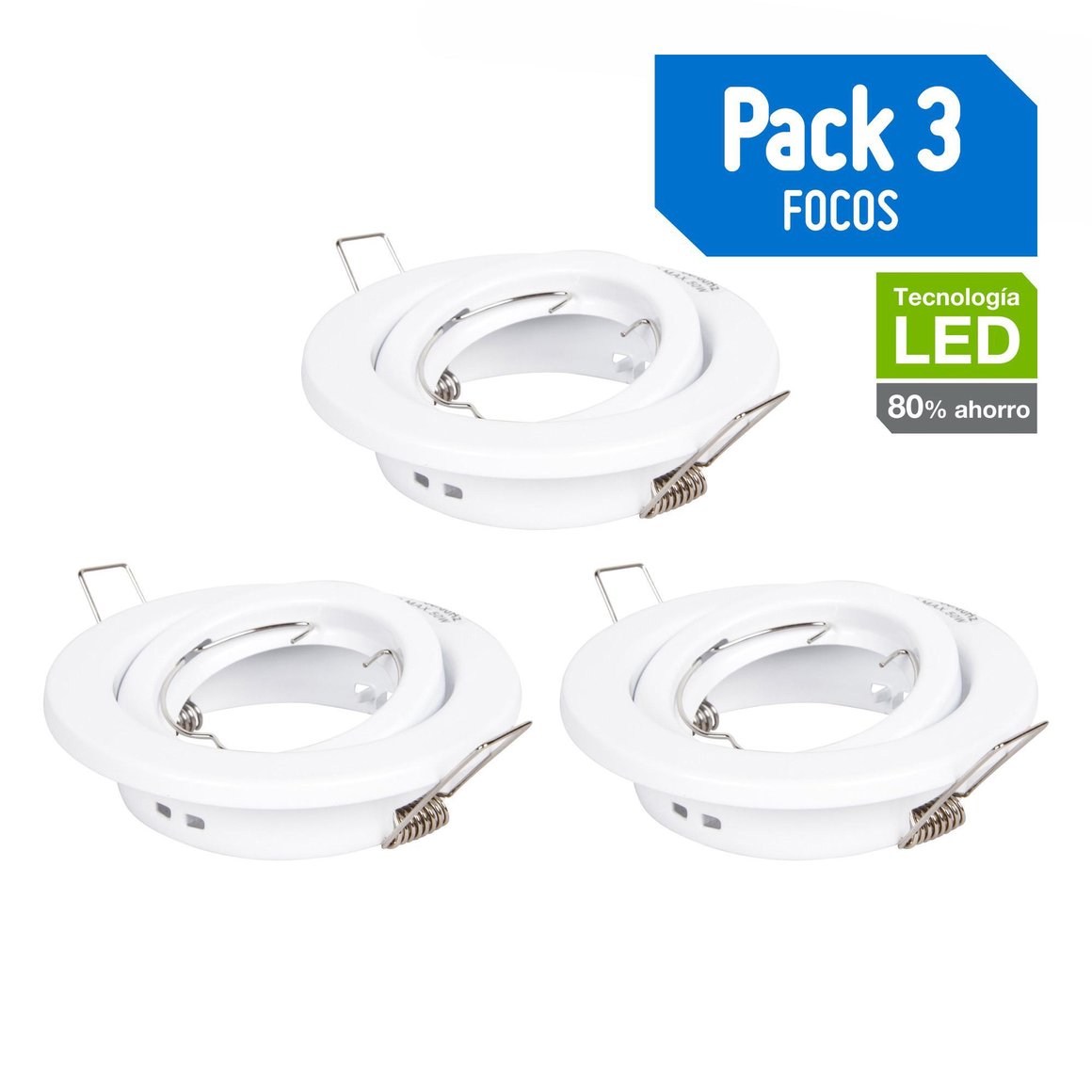 Pack focos LED basculantes 3 unidades | Sodimac - Falabella